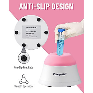 PRECIPETTE Vortex Paint Mixer, 4000rpm Mini Hobby Paint Shaker, with Replaceable Silicone Cap, 100pcs Mixing Balls, for Lab Miniature Paints Acrylic Nail Polish