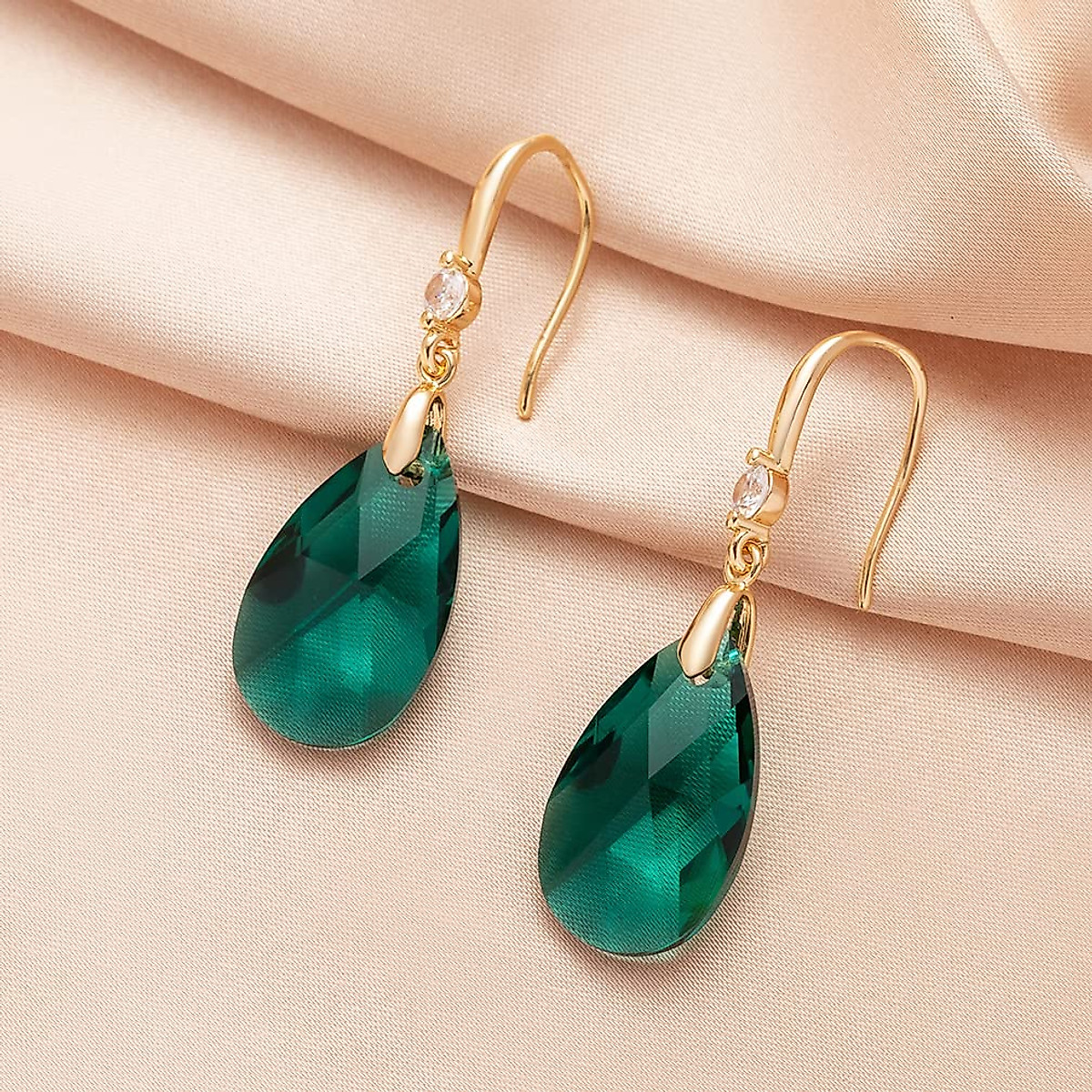 Austrian Crystal Teardrop Dangle Drop Earrings for Women