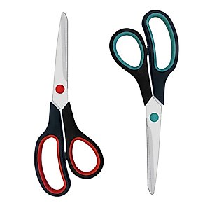 Scissors, 2 Pack 7.5 inch Scissors for Office and Home, Scissors All Purpose for School Fabric Craft Supplies Use