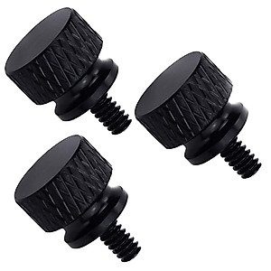 YATENG 10-pcs Anodized Aluminum Computer Case Thumbscrews (6-32 Thread) for Computer Cover / Power Supply / PCI Slots / Hard Drives DIY Personality Modification & beautification (Black)