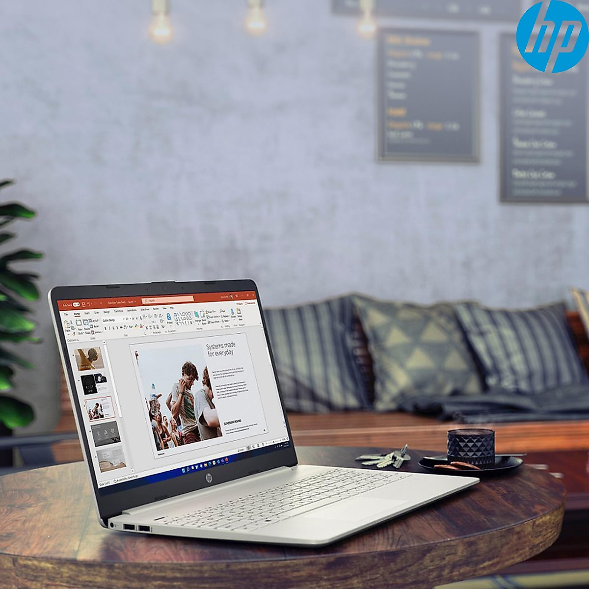 HP 15 Laptop Computer College Students, Ultra Thin Light Notebook PC Laptop 15.6 Inch, 4-core AMD Ryzen 3, 16GB RAM 512GB SSD, Lifetime Microsoft Office Windows 11, 10-key Number Pad Webcam HDMI USB-C