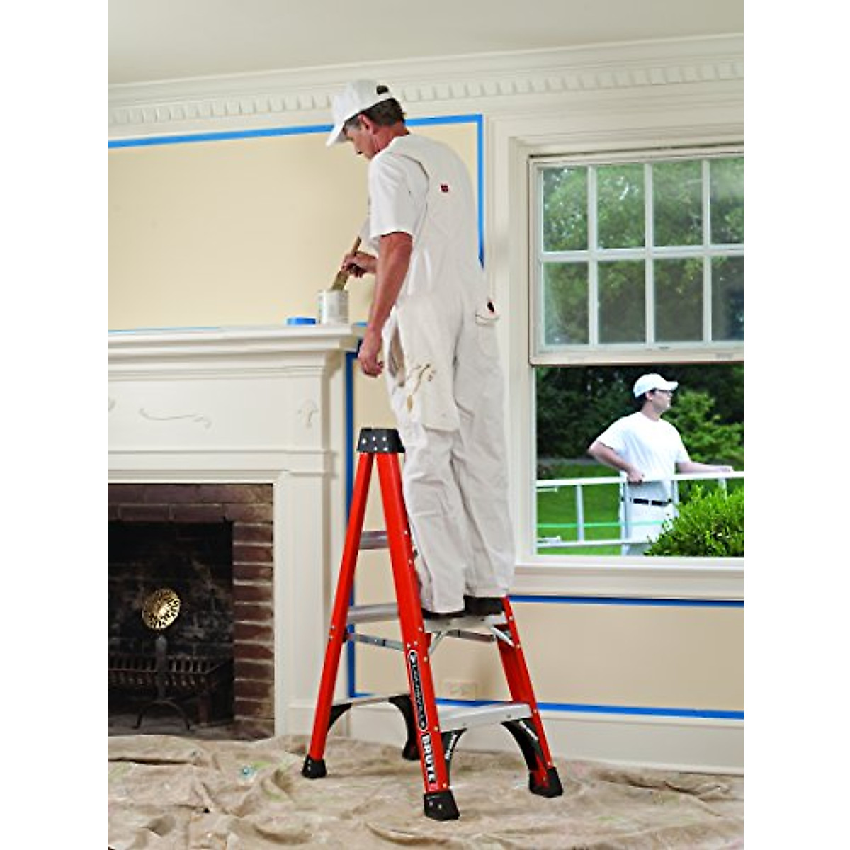 Louisville Ladder 8-Foot Fiberglass Step Ladder, 375-Pound Load Capacity, Type IAA, FS1408HD