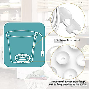 Andoer Ultrasonic Turbo Washing Machine Portable Mini Washer with USB Power Supply Suction Cups for Home Travel Business Trip