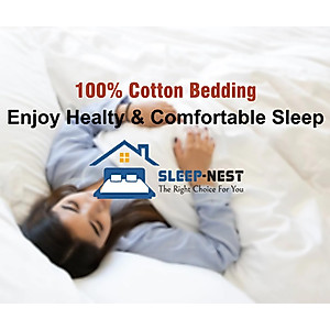 SLEEP-NEST Alaskan Size Duvet Cover Only, 600 Thread Count Oversized King Plus 132 x 120 Inch Luxurious 1 Piece Comforter Cover 100% Cotton with Zipper Closure - 2" Decorative Flange, White