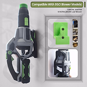 Leaf Blower Wall Mount Bracket for Ego Power+ 530CFM, 650CFM, 615CFM, LB5300 Leaf Blower, Easy to Store Your Blower, with Accessories(Does not Conform to self 765 cfm)
