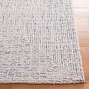 Safavieh Abstract Collection 6' x 9' Blue/Ivory ABT480M Handmade Wool Area Rug