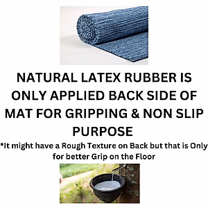 KD Cotton Yoga Mat Hand Woven Yoga Mat Eco Freindly Organic Handloom Mat Supreme Heavy Quality with Carry Strap- 24" x 72" Exercise Mat (MultiColor)