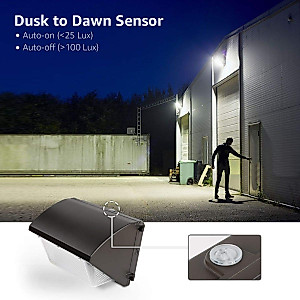 Lepro 2 Pack WL5000 LE Solar Flood Lights Outdoor Motion Activated Security Lights & Dusk to Dawn Area Light with Photocell