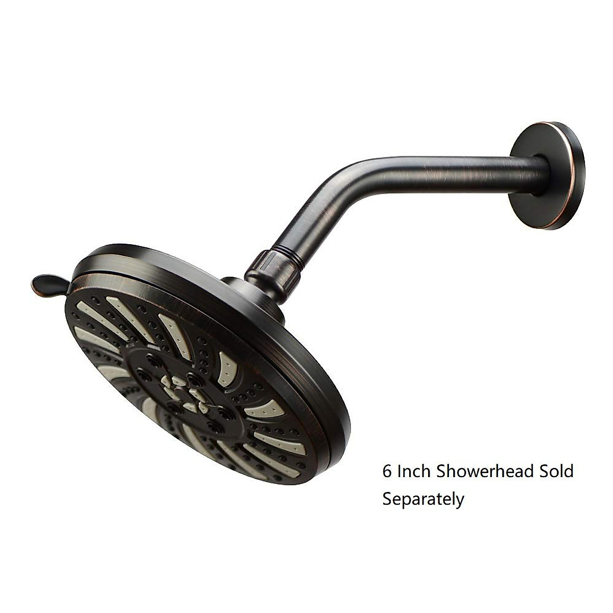 Purelux Shower Arm 8 Inches Universal Replacement Made of Stainless Steel, Oil Rubbed Bronze Finish Flange Included