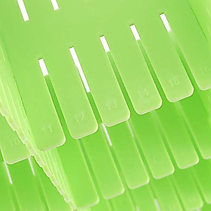 KEILEOHO 56 PCS Plastic Drawer Dividers, Adjustable Grid Drawer Dividers, Drawer Dividers Organizer for Office, Dresser, Drawers, Desktop, Organizing Sock, Underwear, Makeup, 28 Green, 28 White