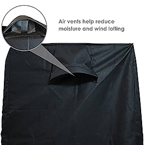 Sunnydaze 5-Foot Firewood Log Rack Cover - Weather-Resistant Outdoor Heavy-Duty Wood Polyester Fabric Storage Cover with PVC Backing - Black