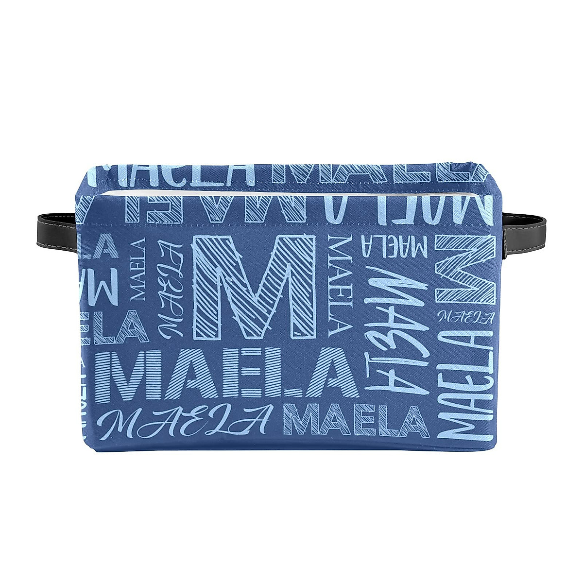 ZAACUSTOM Foldable Personalized Toy Box for Boys Girls with Name Waterproof Kids Custom Storage Bin Baskets Cube Boxes Organizer with Handles for Organizing Shelf Closet, 1 Pack