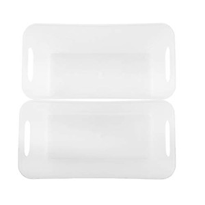 Kenney Organizer Bin with Handles, 3.75” L x 8.75” W x 3.75” H, Clear, 2 Piece