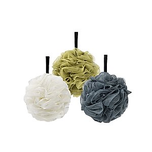 Shower Bath Loofah Sponge Shower Ball Body Scrubber Exfoliator - Set of 3