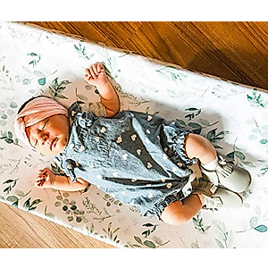 Diaper Changing Pad Cover, Green Leaf Changing Table Cover, Green Leaf Changing Pad Covers, Jersey Knit Changing Table Sheets, Gender Neutral Crib Bedding Covers for Baby Boy Girl