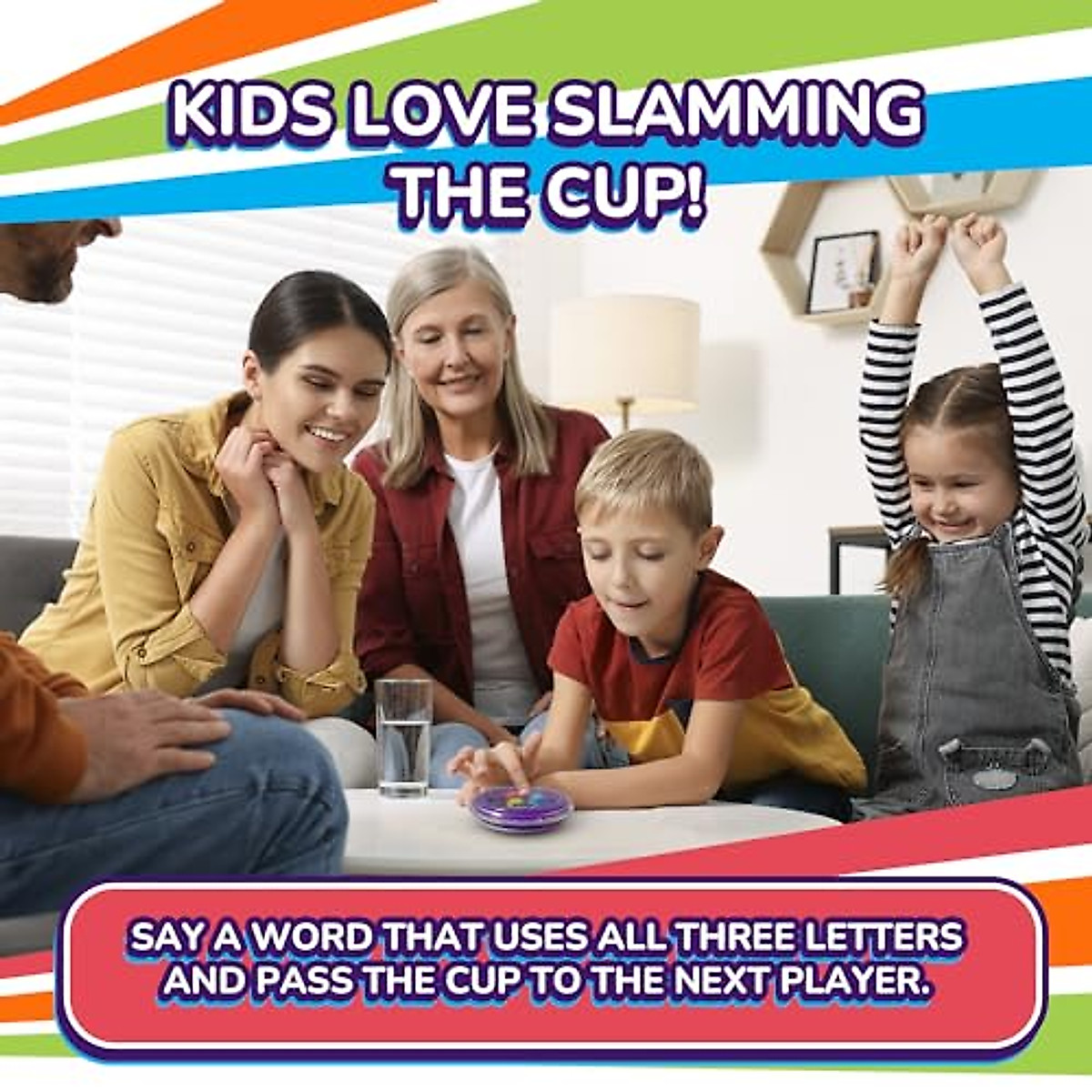 Foxmind Slam Words Quick Word Game, Educational Alphabet Dice Games to Improve Vocabulary, 20 Minute Travel Board Games for 2 or More, Word Board Games for Family Night, Parties