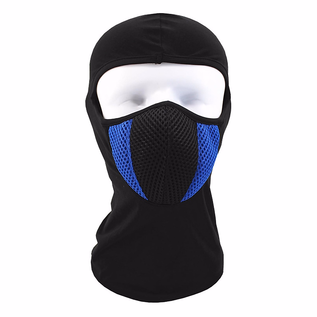 QXPDD Breathable Balaclava Unisex Windproof Full Face Mask Cover, Winter Multifunctional Headwear Elastic Helmet Liner Neck Warmer for Skiing, Motorcycle, Cycling and Winter Sports,Blue