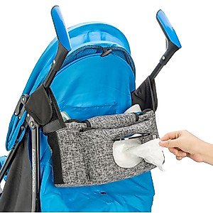 Agibaby Universal Stroller Organizer with Cup Holders | Baby Diaper Bag/Caddy with non-slip straps