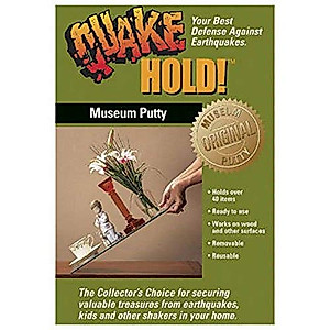 Quakehold! 13-Ounce Museum Wax, 1 Pack & 88111 Museum Putty Neutral 2.64 Oz.