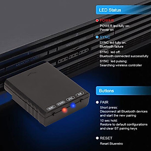 ASHATA Adapter for Multiplayer, Controller Adapter Bluetooth Controller Adapter for for PS1 for PS3 for PS4 for PS5 for Switch for Xbox for Wii for 8bitdo