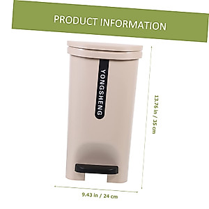 Hohopeti Foot Pedal Trash Cans Step Trash Can Household Waste Basket Container for Kitchen Bathroom