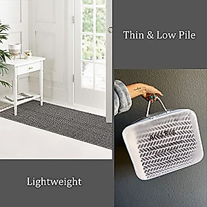 Lahome Boho Entryway Rug, 3x5 Rug for Bedroom Lightweight Washable Throw Rug Woven Cotton Bathroom Rugs with Tassels, Farmhouse Black and White Rug for Living Room Kitchen Office Dorm Gifts