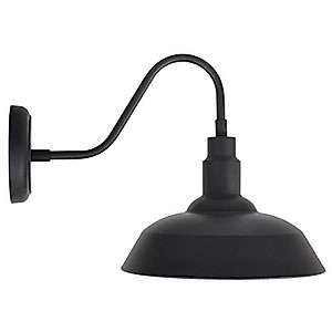 SYLVANIA Easton Sconce Vintage Light Fixture, Flush Mount, 60W A19 Filament LED Bulb Included, Dimmable, Black Finish (60062)
