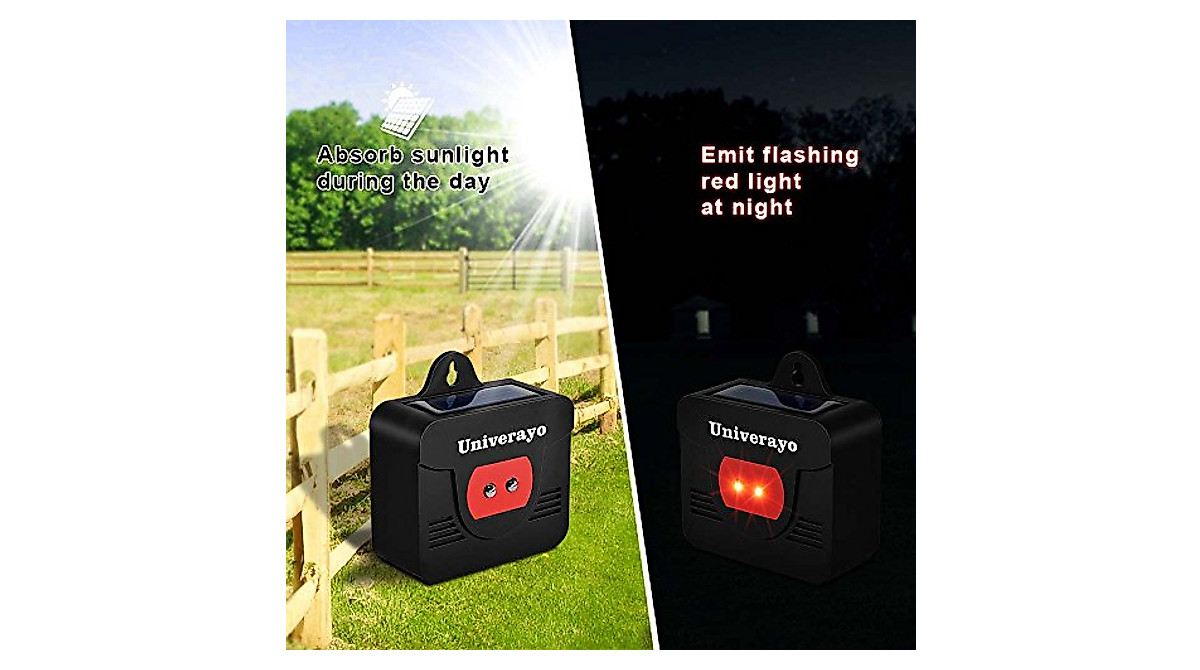 Universal Solar Predator Light - Humane Animal Deterrent for Garden & Coop