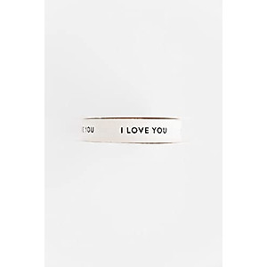 Sisterly Market I Love You, Cotton Herringbone Custom Ribbon Natural 10 Yards, 58