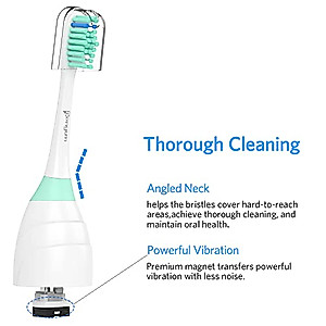 Replacment Brush Heads Compatible with Philips Sonicare E-Series Essence, Xtreme, Elite, Advance, and CleanCare Electric Toothbrush, Toothbrush Replacment Heads Refills, 6 Pack
