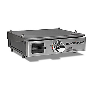 Blackstone 1650 Tabletop Grill Without Hood Propane Fuelled Portable Stovetop Gas Rear Grease Trap for Kitchen, Outdoor, Camping, Tailgating or Picnicking, 17 Inch Griddle, Black
