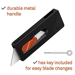 Slice 10496 EDC Pocket Knife, Ceramic Blade, Finger Friendly, Lasts 11x Longer Than Metal, Aluminum Handle, Textured Grip, Lanyard, Commercial Grade