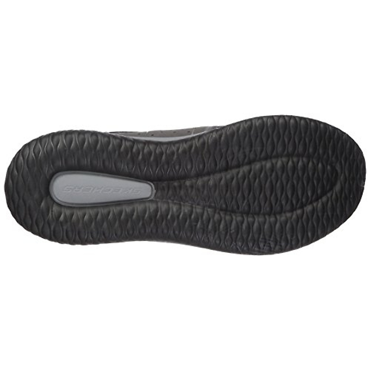 Skechers Men's Classic Fit-Delson-Camden Sneaker, Black/Grey, 11.5 Wide US