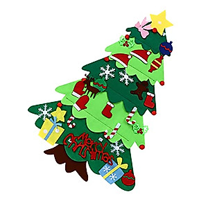 SAFIGLE 1pc DIY Christmas Tree Baby Educational Home Decoration Wall Sticker Decor Baby Christmas Nativity Ornaments for Kids Christmas Tree Hanging Christmas Tree Decor DIY Prop