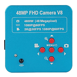 Handheld Digital Microscope Accessories 48MP 2K Video Microscope Camera, 100X 130X 180X 200X 300X 500X Monocular Lens 56 LED Light Microscope Accessories (Color : Camera)