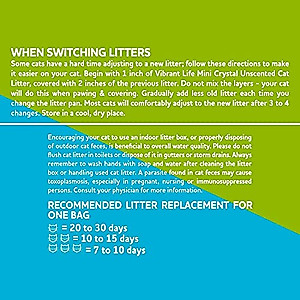 Vibrant Life Cat Litter Ultra Premium Crystals Litter, Unscented Non Clumping Cat Litter 4-Lb, 3 Packages One Pack