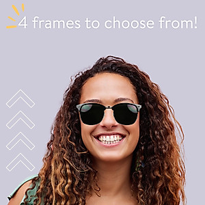 ShadyVEU Super Dark Round Semi Rimless Sunglasses UV Protection Retro 60's Half Frame Vintage English Nose Piece