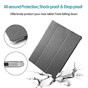 Pritom 10 inch Tablet Cover Case Compatible with Pritom Touch 10 or M10（3G Tablet 10 inch - Fixed Viewing Angle, Stand Folio and All-Round Protection