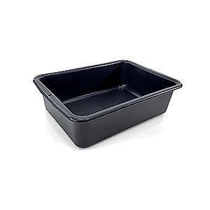 Bus Tub Large Commercial | Bus Box 20" x 15" x 6" | Dark Gray Polypropylene Plastic. (4 Pack)