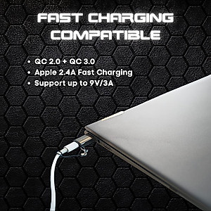 Futurizta Tech USB 3.1 Gen 1 Premium Type-C Female to USB-A Male Adapter, Support 5Gbps Data Transfer, QC3.0 Fast Charging, Military Grade Aluminium Alloy with Ergonomic Lanyard/Rope for Type-C Cable