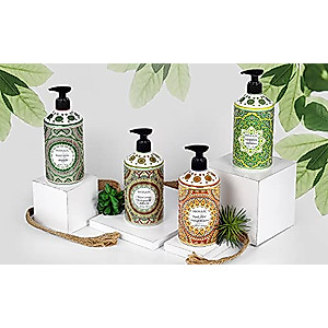 Mosaic Liquid Hand Soap / Wash Gift Set, Ideal Bathroom Kitchen Hand Soap Set , Olive Oil + Coconut & Hibiscus + Gardenia + Orange Blossom, 4 x 24.6 fl oz Each Liquid Soap Bottle