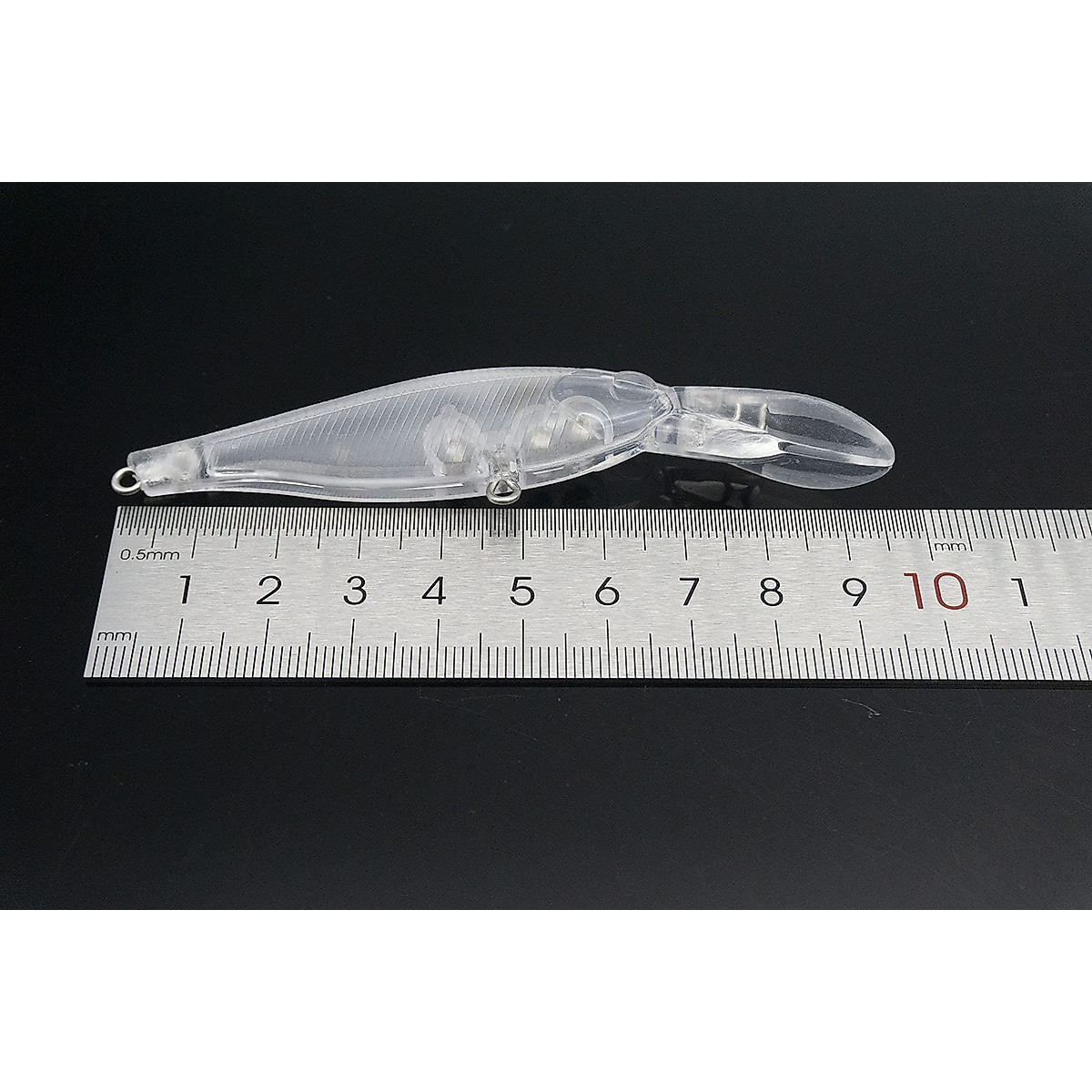 10PCS Unpainted Lure Blanks 6.29g 9.2cm with 5mm Free Fishing Eye Crankbait Baits Simulation Blank Body Clear Hard Baits Trout Salmon Minnow Lure Popper Lures Topwater Freshwater 5mm 8335