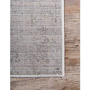 Unique Loom Sofia Collection Area Rug - Casino (6' 1" x 9' Rectangle, Gray/ Beige)