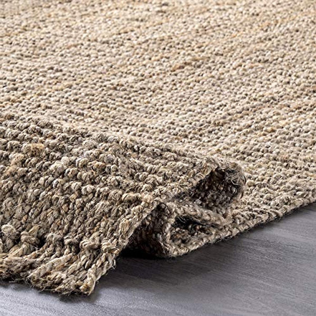 nuLOOM Daniela Farmhouse Chunky Jute Area Rug, 5' x 7' 6", Natural
