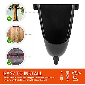 Stock Your Home Waterless Urinal for Men (Gray), Plastic Urinals for Men's Garage, Shed, or Backyard, Wall Mount Urine Diverter and Outdoor Camper Urinals, Portable Urinal for Men, Waterless Toilet