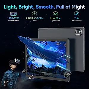 Latest Android 12 Tablet with 4G LTE Cellular,8GB RAM,256GB ROM, 1TB Expand,Octa Core,10.1 Inch 1920x1200 FHD IPS Screen,8000mAh Battery,5+13MP Dual Camera,Dual Sim Card Slot,2.4/5G WiFi,Bluetooth