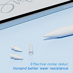 Replacement Tips Compatible with Apple Pencil 2 Gen ipad Pro Pencil - iPencil Nib for ipad Pencil 1 st/Pencil 2 Gen (White)