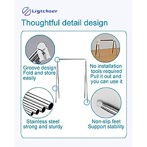 Ligtchser Portable Travel Garment Rack,Folding Clothes Rack for Dance,Travel,Camping, Drying,RV, Indoor,Outdoor. A Collapsible Mini Clothing Rack.