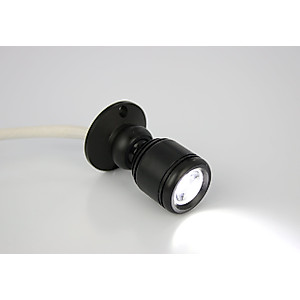 Micro Pivoting LED Spotlight - 1 Watt High Power LED Lamp - Tiny Size, Cool White LED, 12 to 28VDC