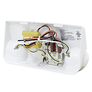 LFI Lights | Compact Emergency Light | White Housing | Two LED Adjustable Round Heads | Hardwired with Battery Backup | UL Listed | (1 Pack) | EL-CX